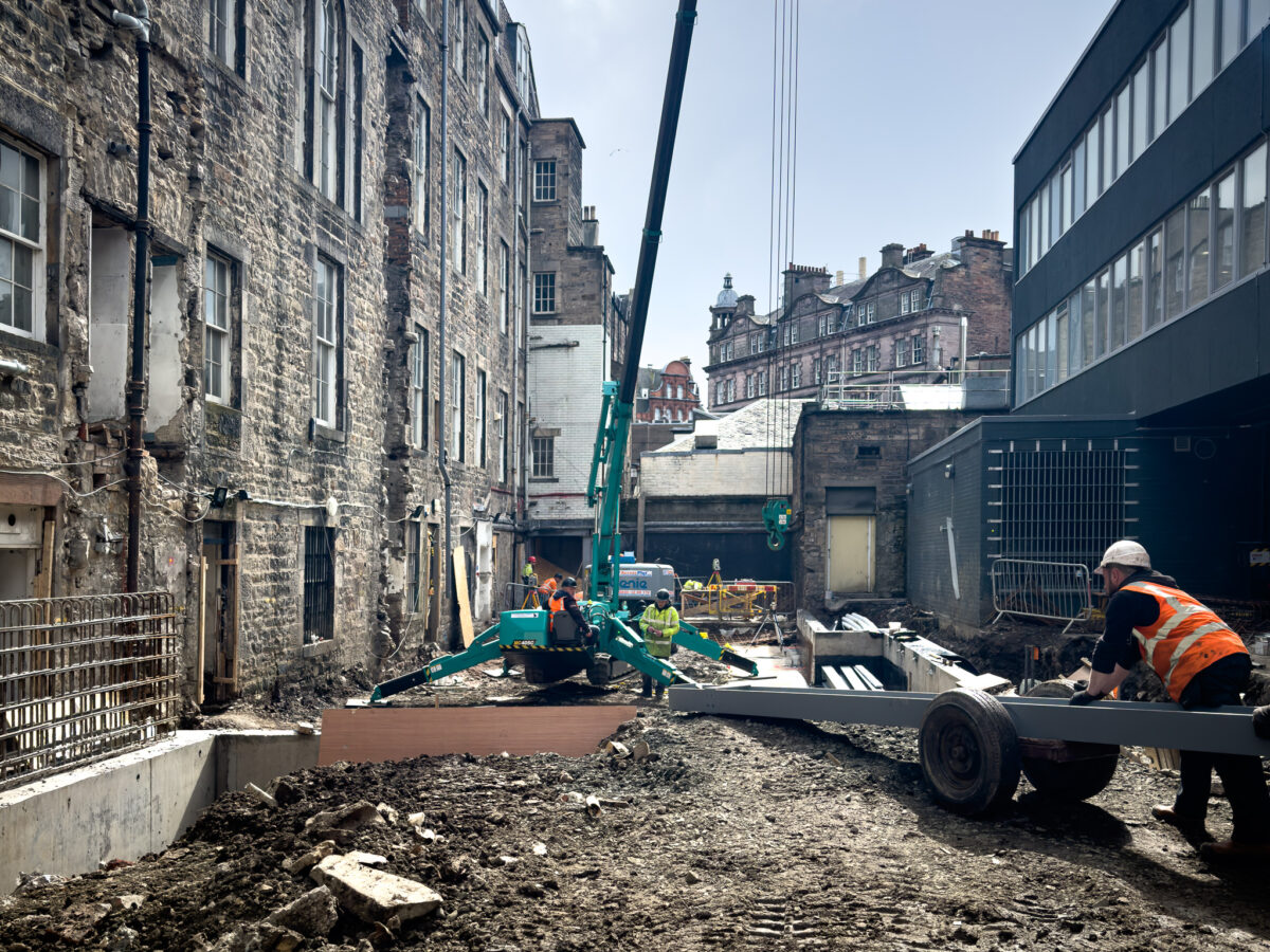Building a new structure at Charlotte Square - Thomas Johnstone Limited